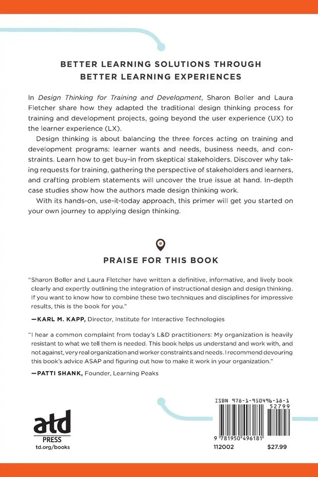 Design Thinking for Training and Development | Sharon Boller (u. a ...