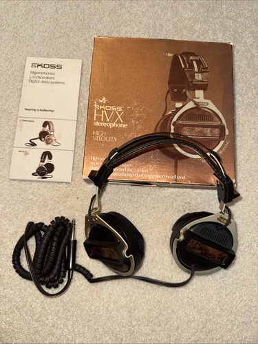 Vintage KOSS HV/X High Velocity Stereo Headphones Vintage 1979 - AS IS ...