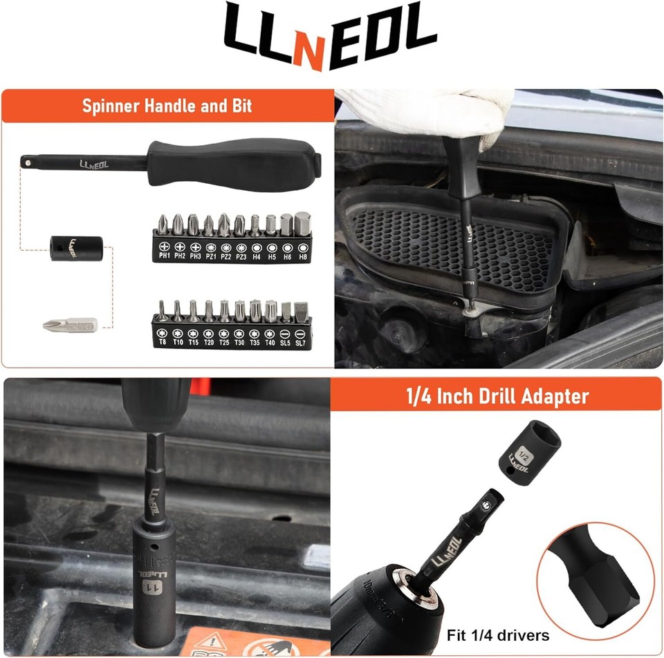 83PC 1/4 Inch Drive Impact Socket Wrench Set,Metric & SAE,Deep ...