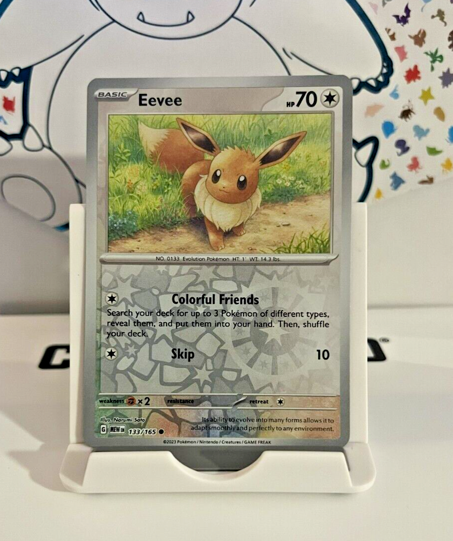 Eevee 133/165 Reverse Holo Pokemon Scarlet & Violet 151 NM | eBay