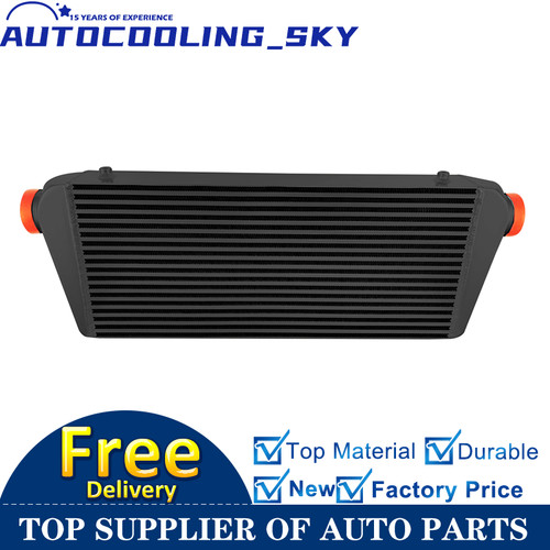 Universal Aluminum Black Intercooler 700X300X100mm 76mm 3" Inlet ...