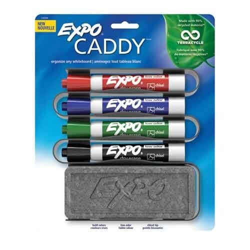 Expo Dry Erase Caddy Organizer 4/Markers & Eraser Ast Colors School ...
