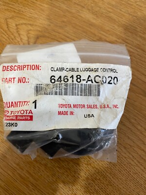 64618AC020 Genuine Toyota CLAMP, LUGGAGE LOCK CONTROL CABLE 64618-AC020 ...