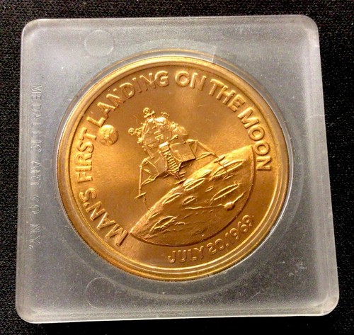 Apollo 11 Mission Copper Medallion Man’s First Landing On The Moon! ENN ...