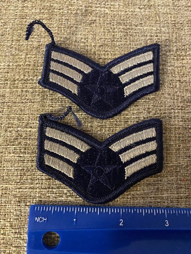 Pair Of Small US Air Force Senior Airman Enlisted Rank Patches USAF ...