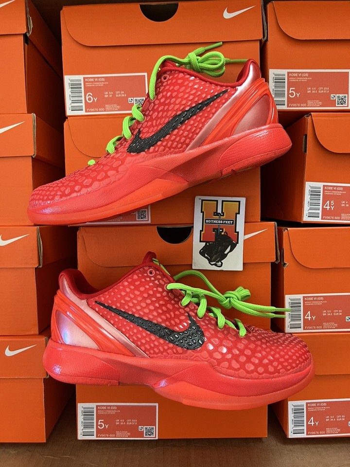 Nike Kobe 6 Protro Reverse Grinch Red FV4921-600 GS & MEN Size: 4Y-15 ...