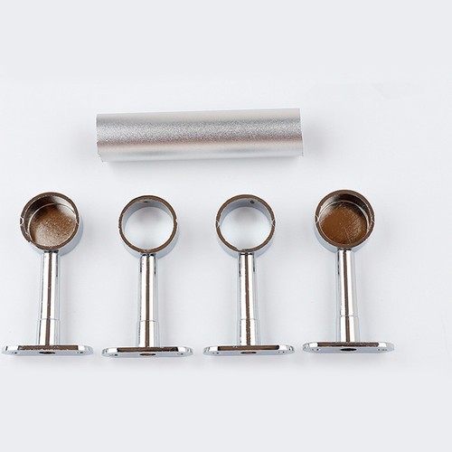 Adjustable Round Chrome Bracket for Wardrobe Rail 25mm Diameter Strong ...