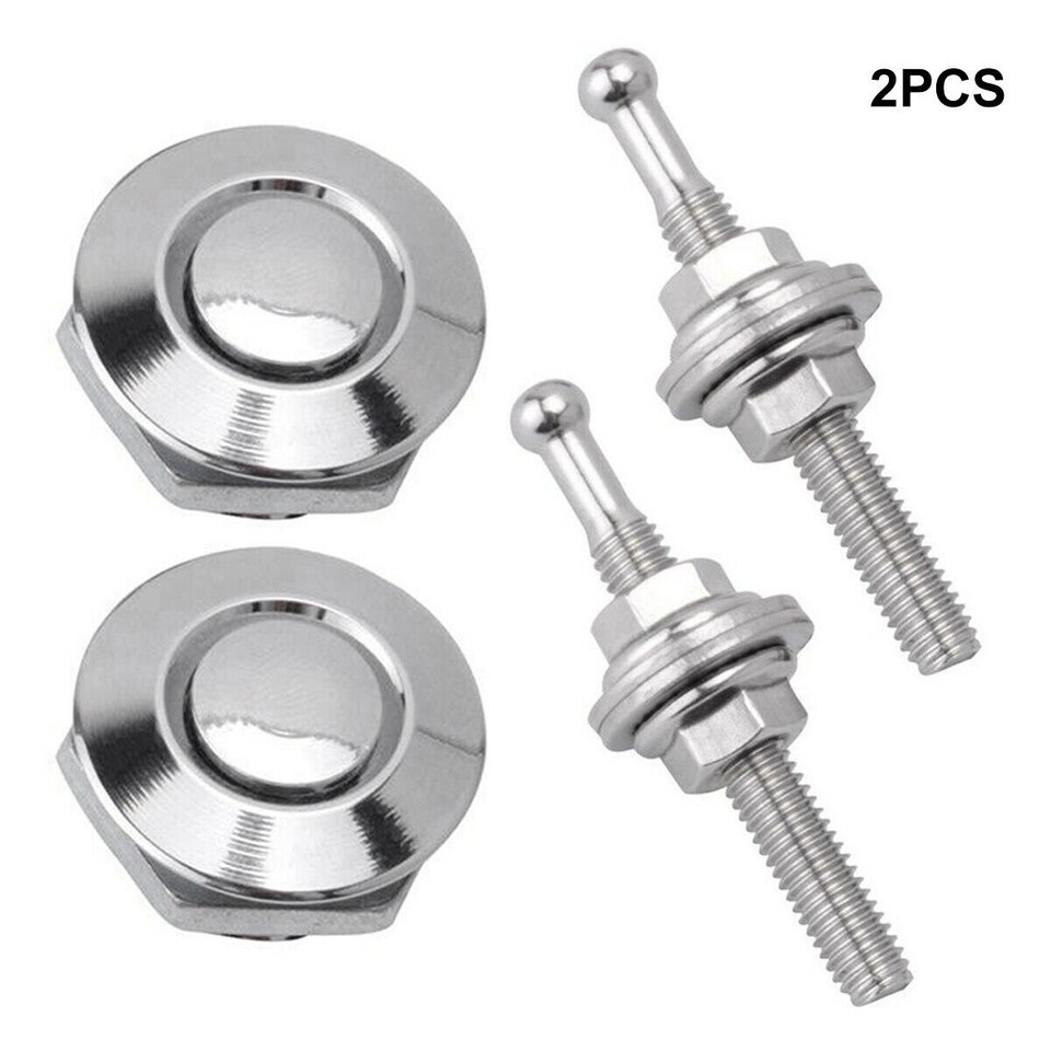 2PCS Push Button Quick Release Car Bumper Hood Lock Pins Clip Bonnet ...