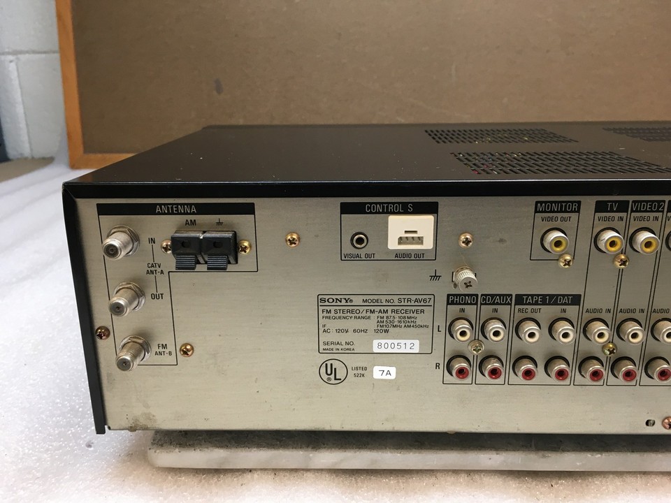 Sony STR-AV67 Audio-Video Control Center FM Stereo AM-FM Receiver NO ...