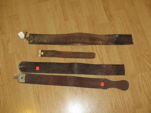 (Lot of 4) Barber Salon Leather Sharpening Strop/belt/strap Shaving ...