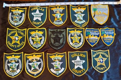 16 Piece Set Florida Sheriff's Departments Shoulder Patches Collection ...