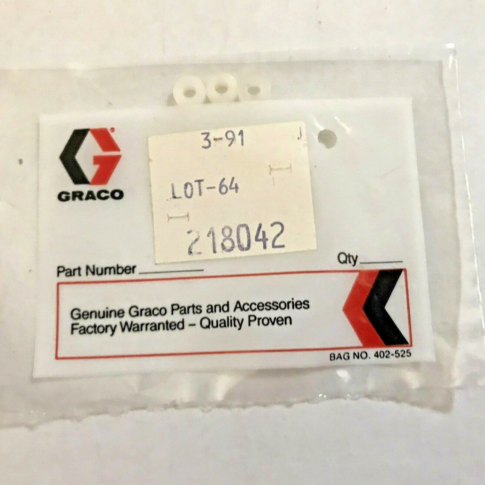 GRACO # 218042 NEEDLE PACKING KIT FOR AA2000 AIR - ASSISTED SPRAY GUN ...