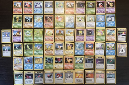 Pokemon Base Set COMPLETE SET Uncommon/Common Vintage WOTC 64 Card Lot ...