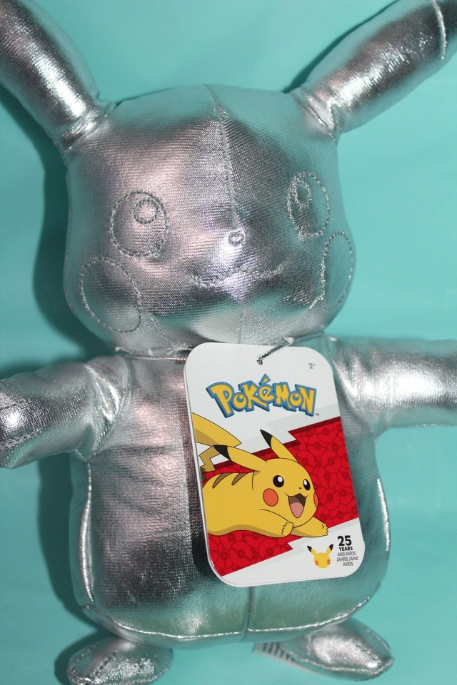 Nintendo Pokemon Silver 25 Years Pikachu Stuffed Animal Plush | eBay