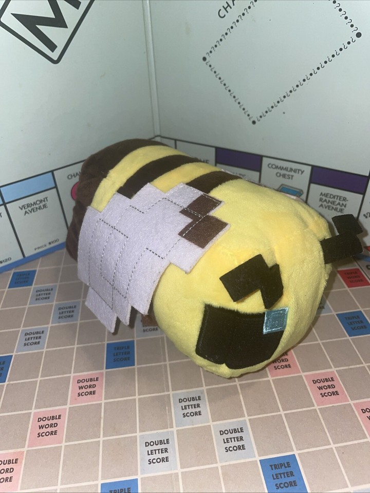 Minecraft 8 Inch Bee Plush MATTEL 2021 Square Cute Gamer Gaming Toy | eBay