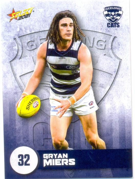 2021 AFL Select Footy Stars Common card 67 Gryan Miers - Geelong | eBay ...