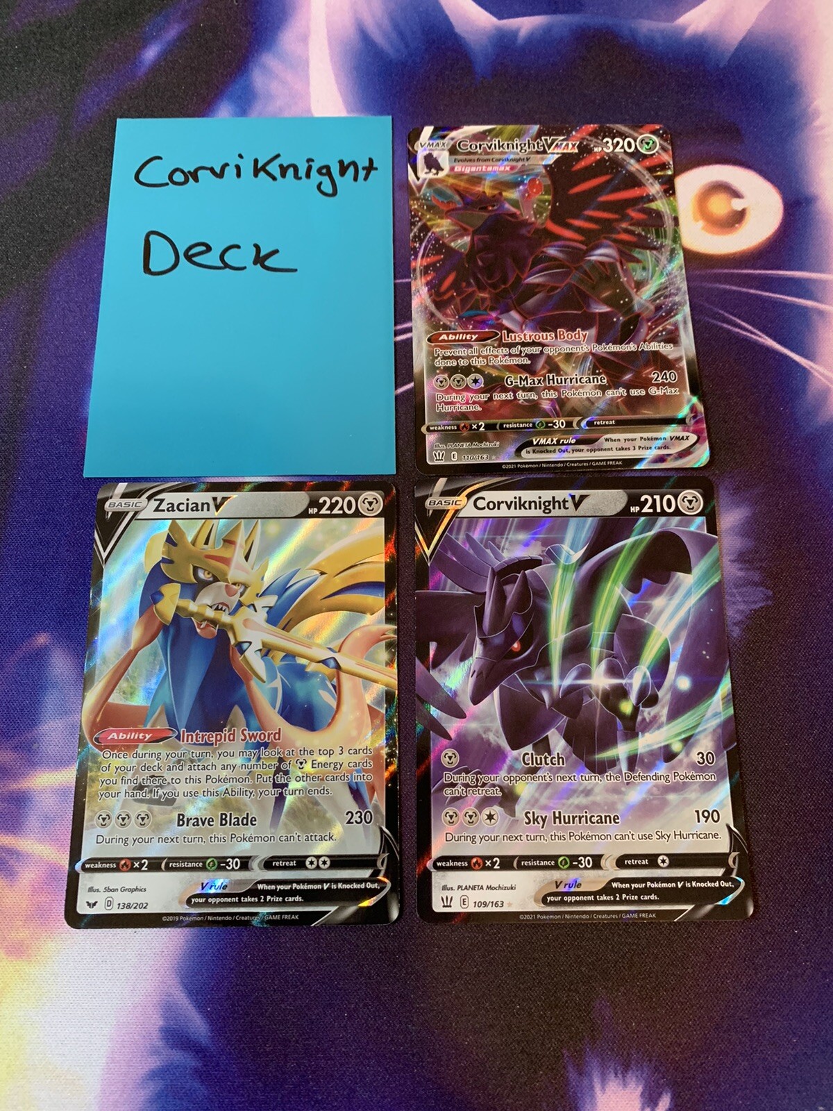 Pokemon Complete Deck - **Corviknight* - Corviknight VMAX, Zacian V ...