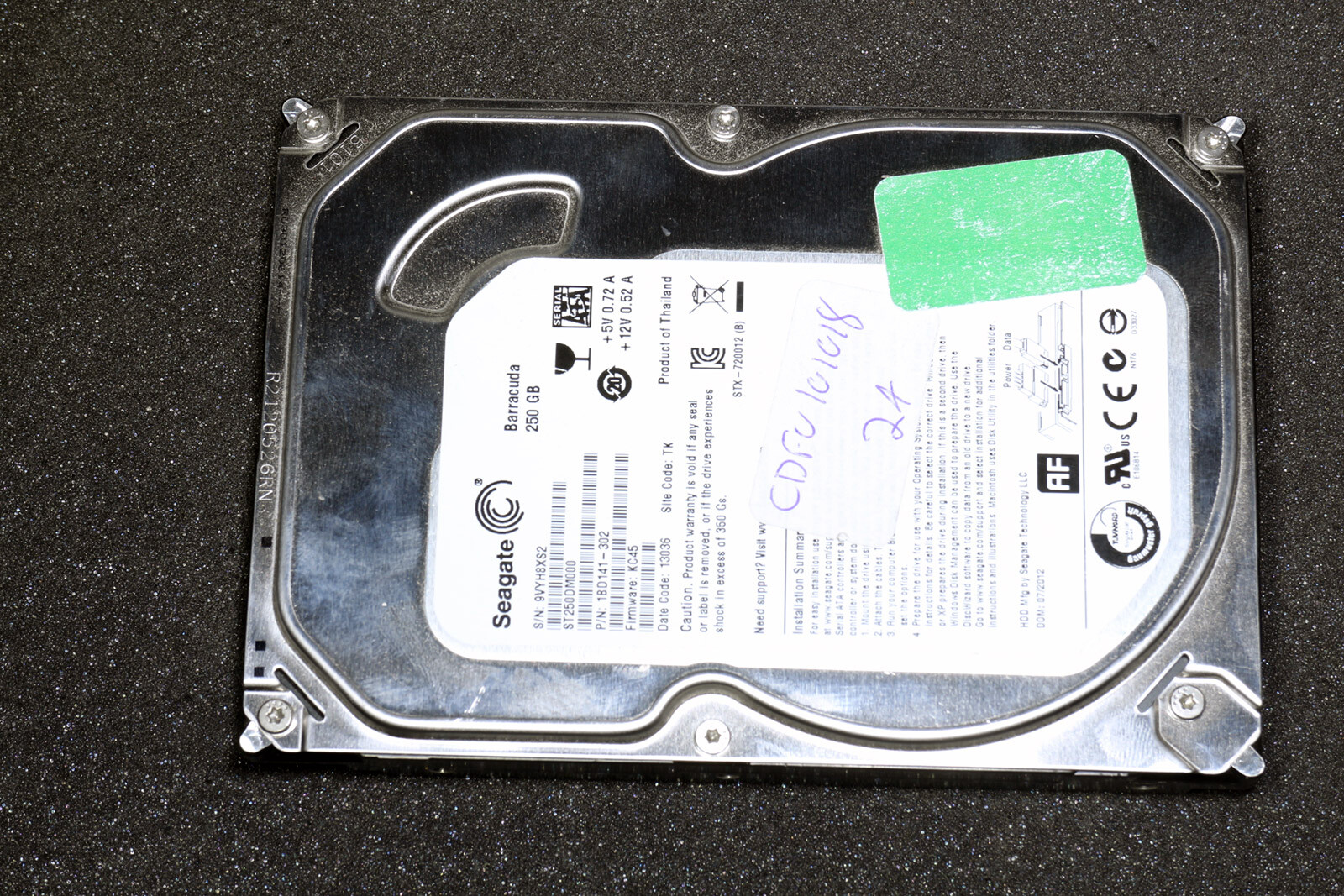 Seagate Barracuda 250GB SATA 7200RPM ST250DM000 1BD141-302 Fw: KC45 | eBay