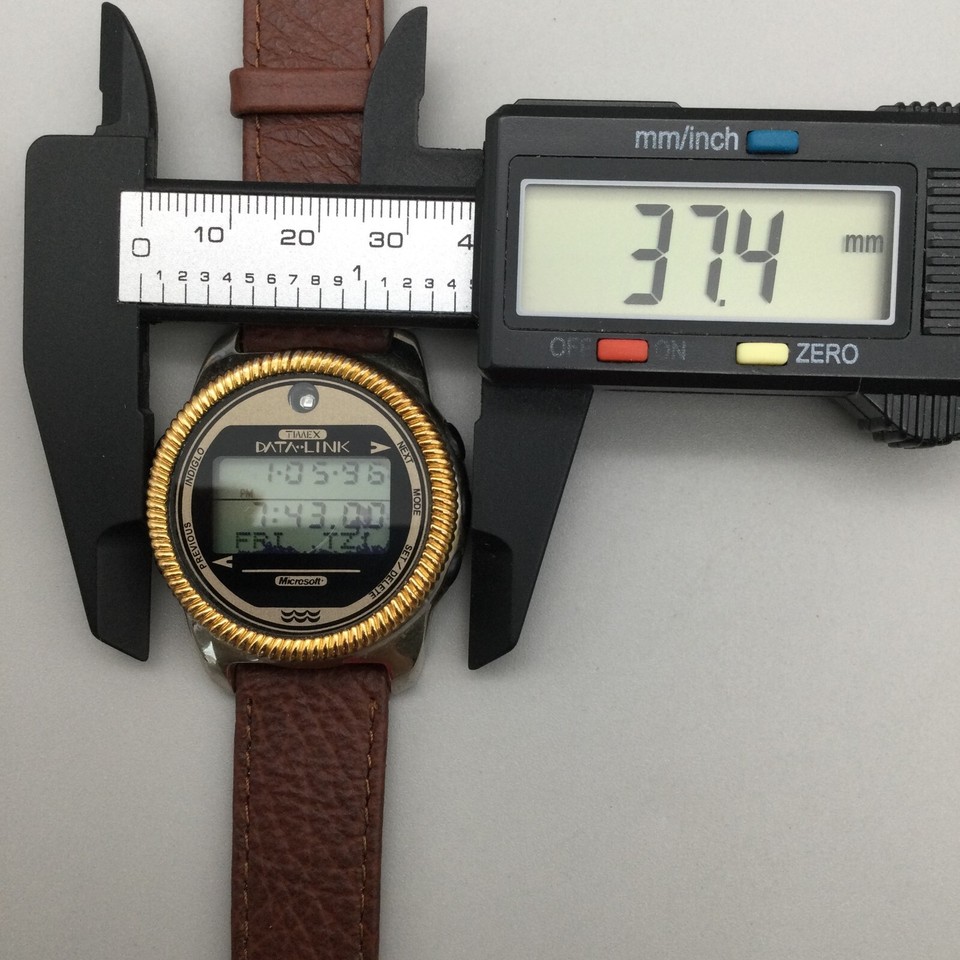 Timex Microsoft Data Link Watch Men Data Link 37mm Gold Tone 1996 New ...