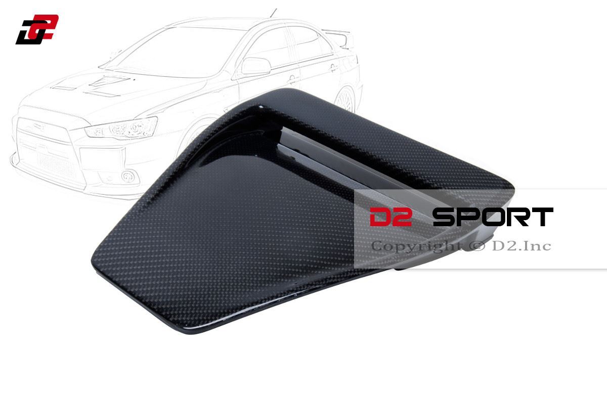 Carbon Fiber Air Intake Raised Up Hood Scoop fits Evolution X EVO 10 ...