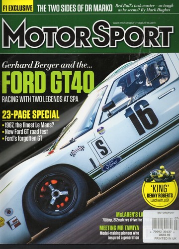 MOTOR SPORT UK MAGAZINE JULY 2017 FORD GT40 | eBay