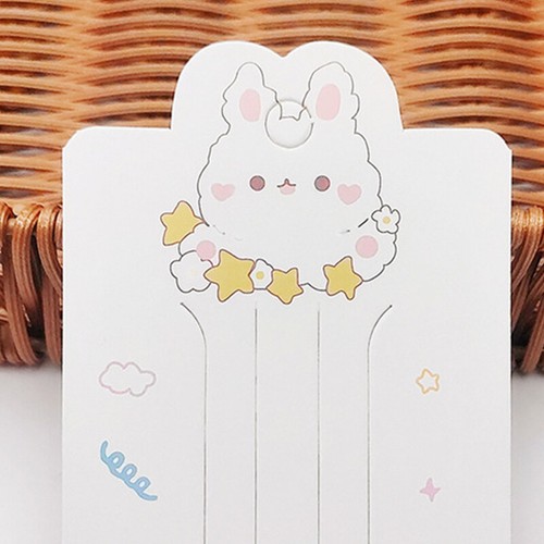 50pcs Bunny Star Display Cards For Hair Cord Hairpin Handmade Cardboard ...