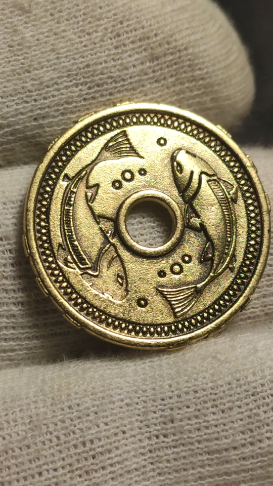 Coin token,talisman.Rare!Fish.Carp.Zodiac sign Pisces. | eBay