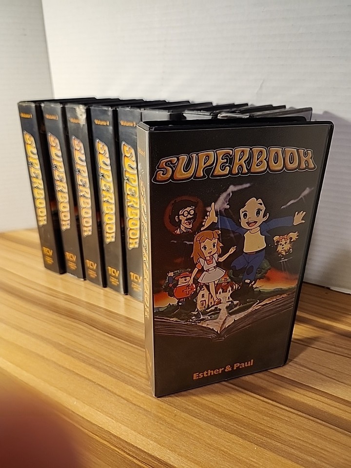 Superbook RARE VHS All 9 Volumes Clamshell Animated Bible Stories ...