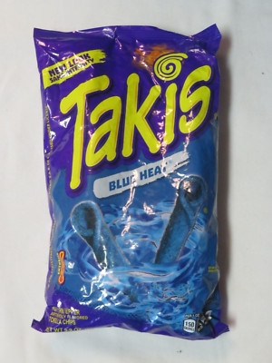 (1) Bag Takis Blue Heat Hot Chili Pepper Extreme Tortilla Chips 9.9 Oz ...