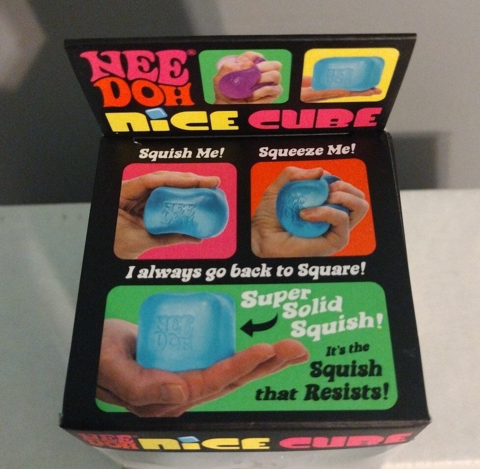 Nee Doh Nice Cube Schylling Super Solid Squish Blue NEW | eBay