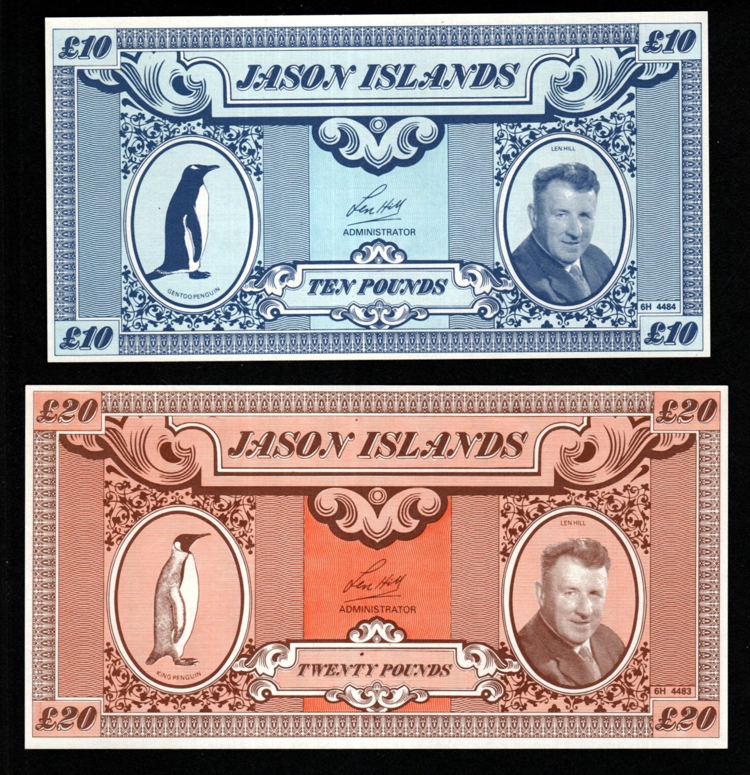 1979 JASON ISLANDS BANKNOTES - 5 NOTES SET - PENGUIN FALKLAND - CRISP ...
