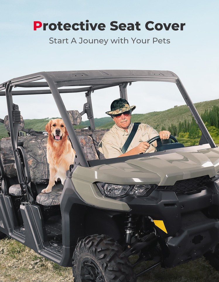 For Can Am Defender MAX DPS HD7 HD9 HD10 Camo UTV Seat Covers Split ...