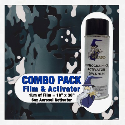 hydrographic film / activator GI Ops Black & Clear Camo hydro dip ...