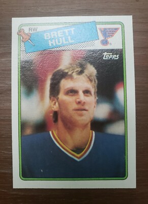 1988-89 Topps Hockey #66 Brett Hull Rookie Card RC St. Louis Blues HOF ...