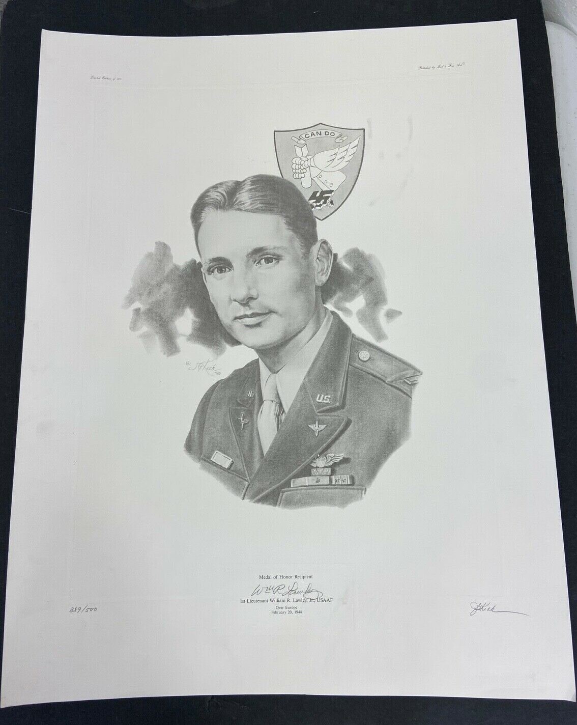 Medal Of Honor Recipient 1st Lieutenant William R. Lawley Signed Print ...