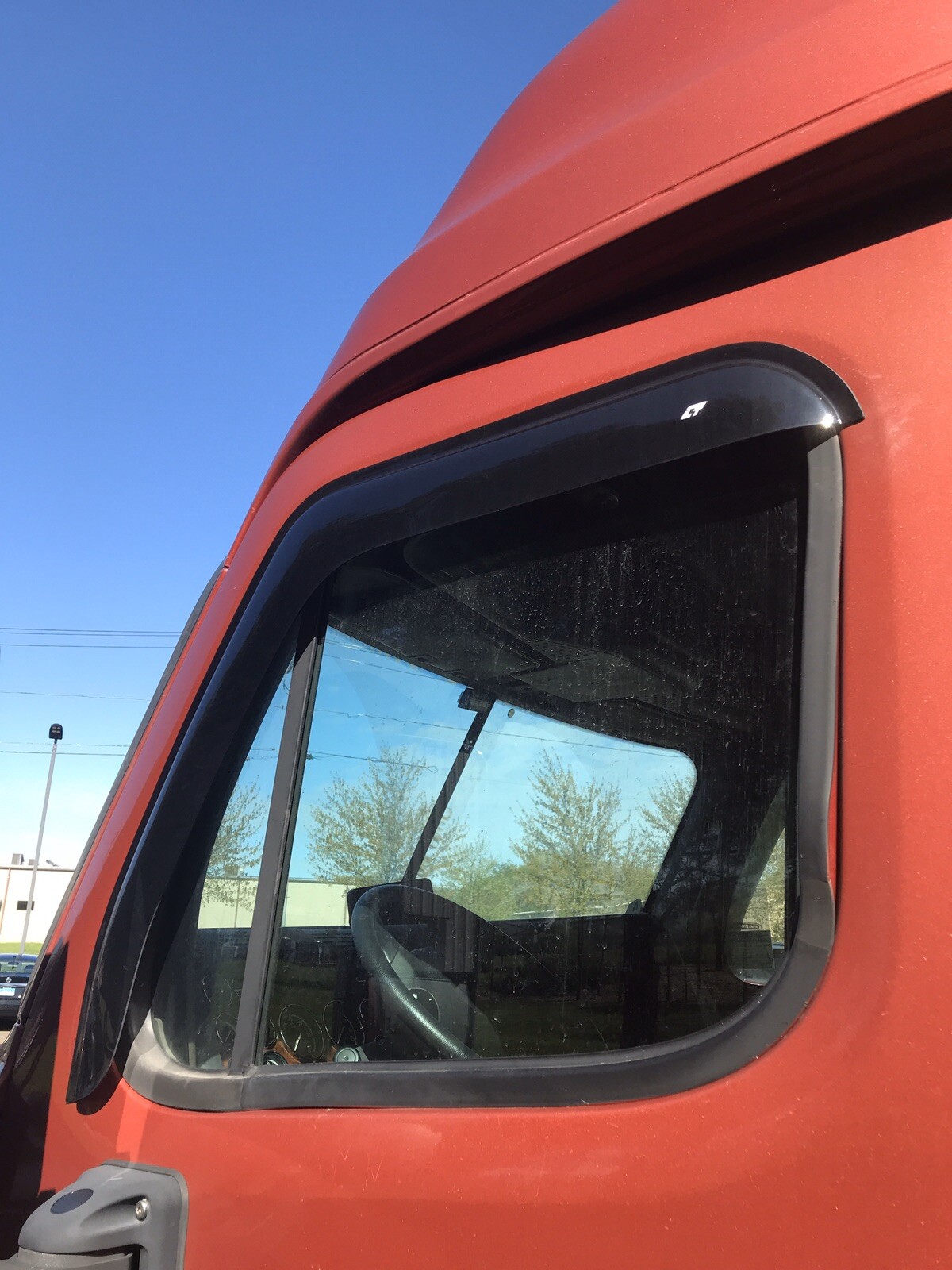 Smoke Window Visors Set Deflectors Rain Visors For Freightliner FLD ...