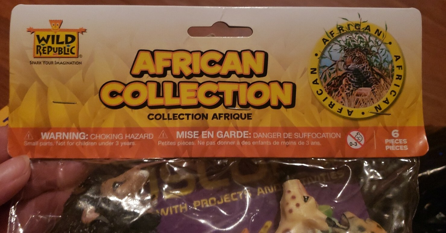Wild Republic Polybag AFRICAN Animal Collection 6 Piece PVC Plastic ...