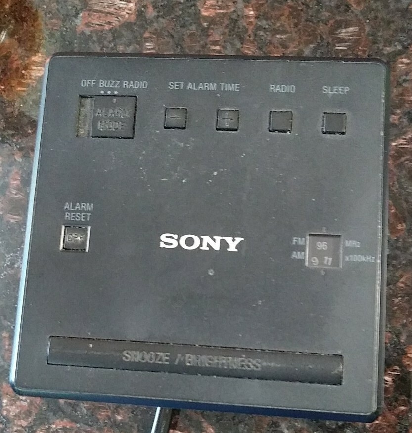 Sony Digital Clock Radio ICF-C1 Used Black Fast Shipping Alarm Clock ...