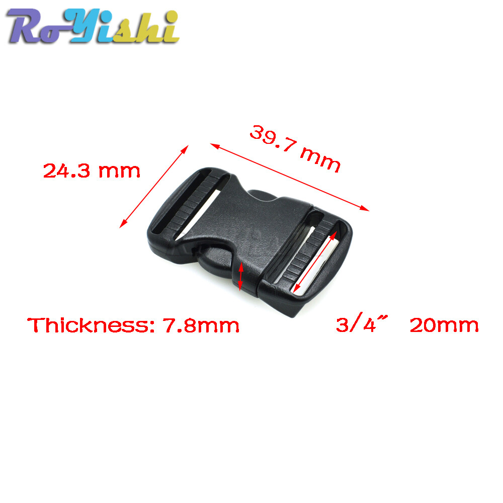 3/4"~2"Plastic Dual Adjustable Side Release Buckle Outdoor Tatical ...
