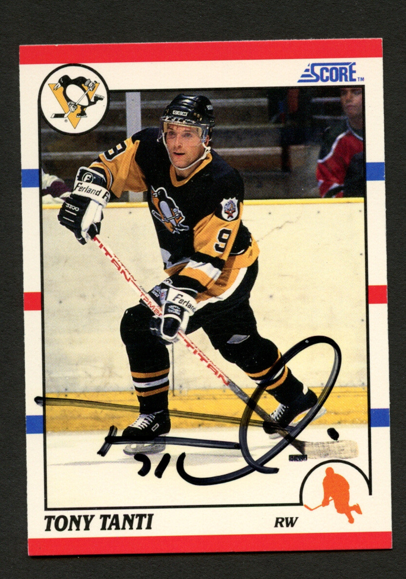 Tony Tanti #137 signed auto 1990-1991 Score American Version Hockey ...