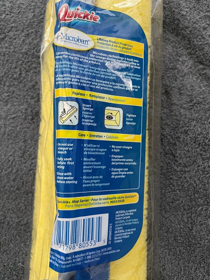 Quickie JUMBO Mop & Scrub Roller Mop Refill, Type P Fits Quickie Mop #055/#055B | eBay