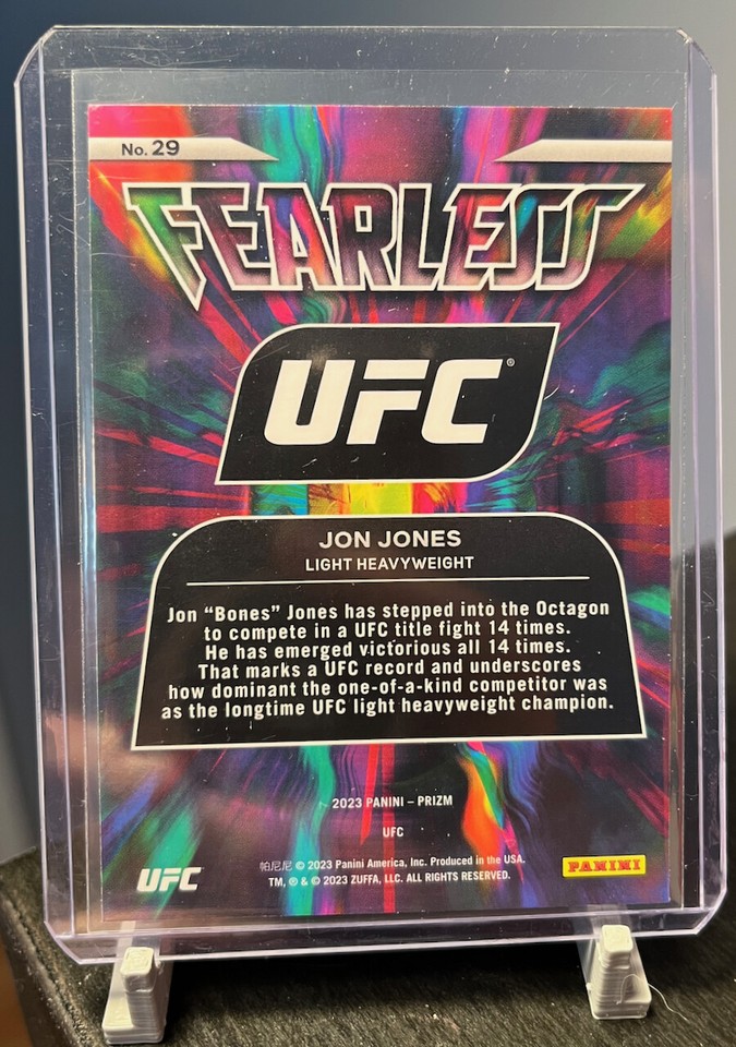 2023 Panini Prizm UFC Jon Jones Fearless Insert #29 | eBay