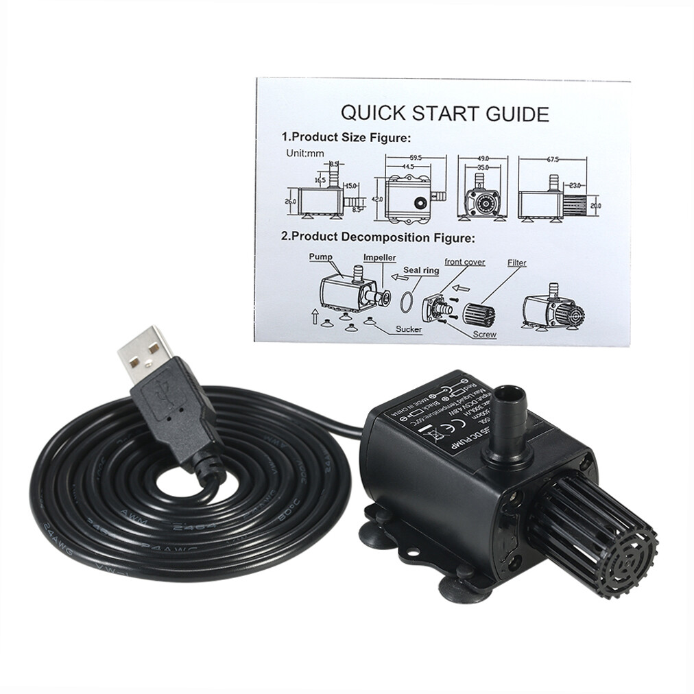 Decdeal Mini Water Pump Submersible Fountain with Adjustment Function ...