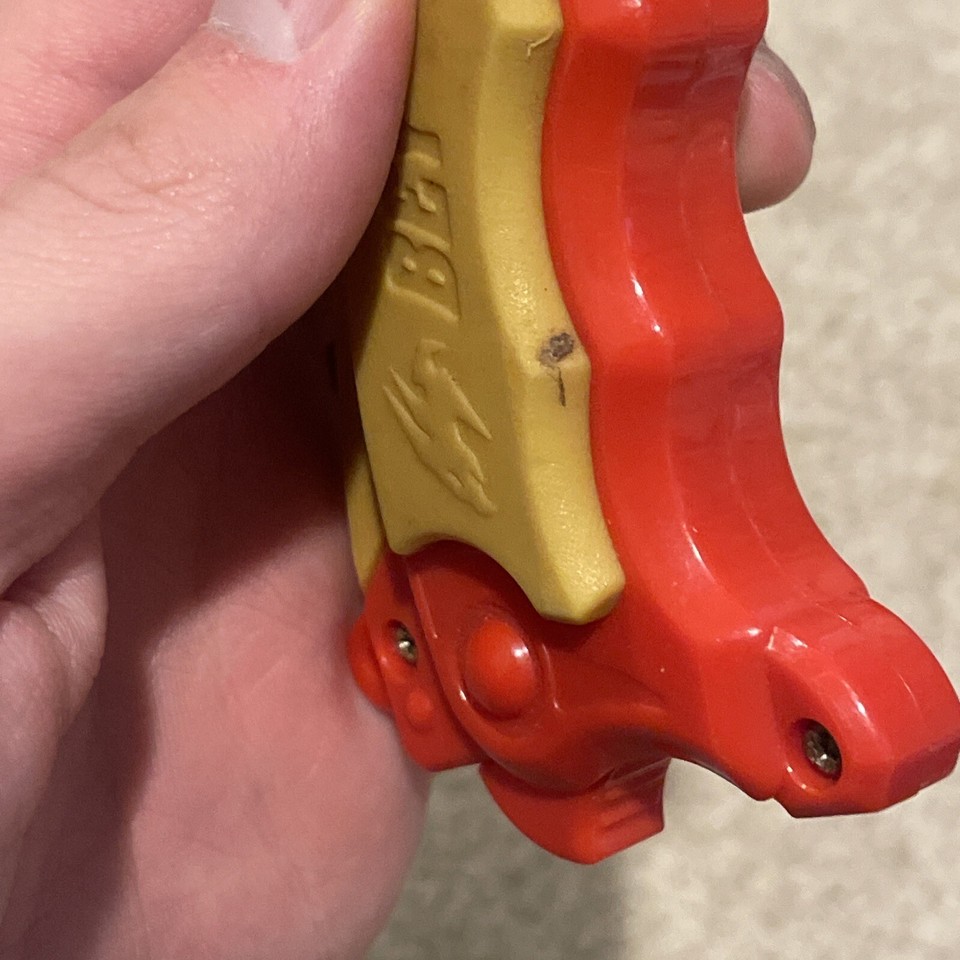 Beyblade Red Bey Support Shooter Grip Gun Launcher With Red Ripcord | eBay