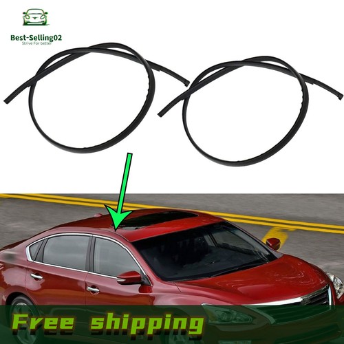 2 Pcs For 2013-2018 Nissan Altima Sedan Coupe Roof Trim Molding Black ...