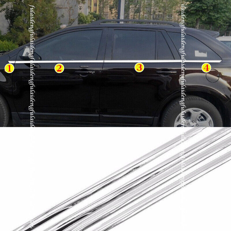 8pcs For Ford Edge 2011-2014 Steel Chrome Bottom Window Frame Sill Trim ...