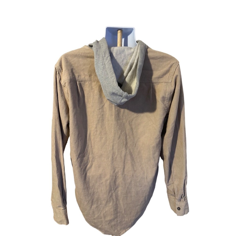 Pacsun Los Angeles tan corduroy with grey hood jacket size M | eBay