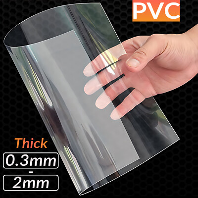 Clear PVC Plastic Sheet Thin Clear Plastic Panel PVC Plat Thick 0.3mm - 2mm | eBay