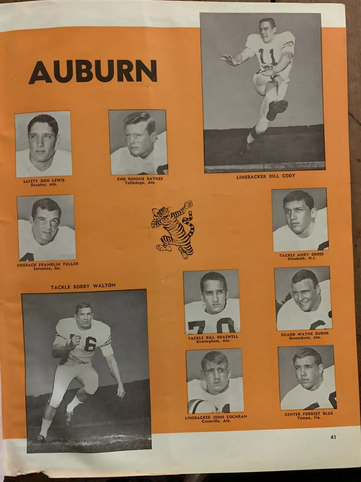 1965 AUBURN v MISSISSIPI ST. football program/“PHIL NEEL”Fab Cover ...