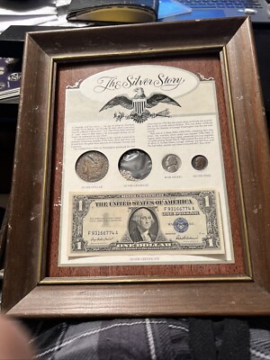 The Silver Story Framed U.S.A Silver Currency/ Silver Certificate ...